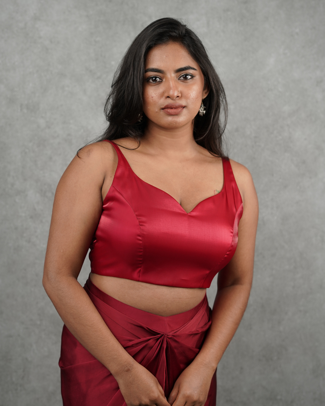 Glass Organza Sweetheart Blouse